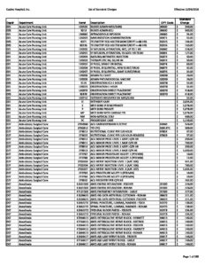 Copley Hospital List of Standard Charges (Chargemaster) December 2018 ...